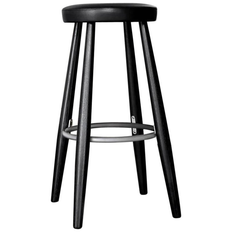 Mid-Century Modern Bar Stool CH 56 by Hans Wegner, New Edition For Sale ...