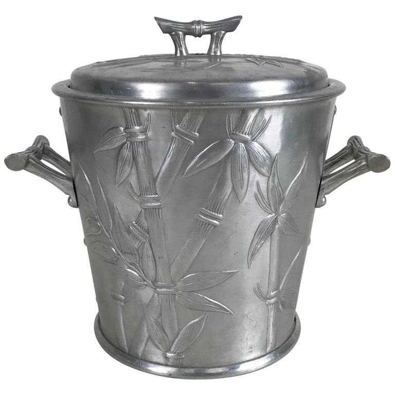 Mid-Century Modern Ice Bucket with Bamboo Motif by Everlast For Sale at ...