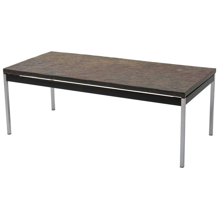 Slate Slab Coffee Table, 1960s at 1stDibs