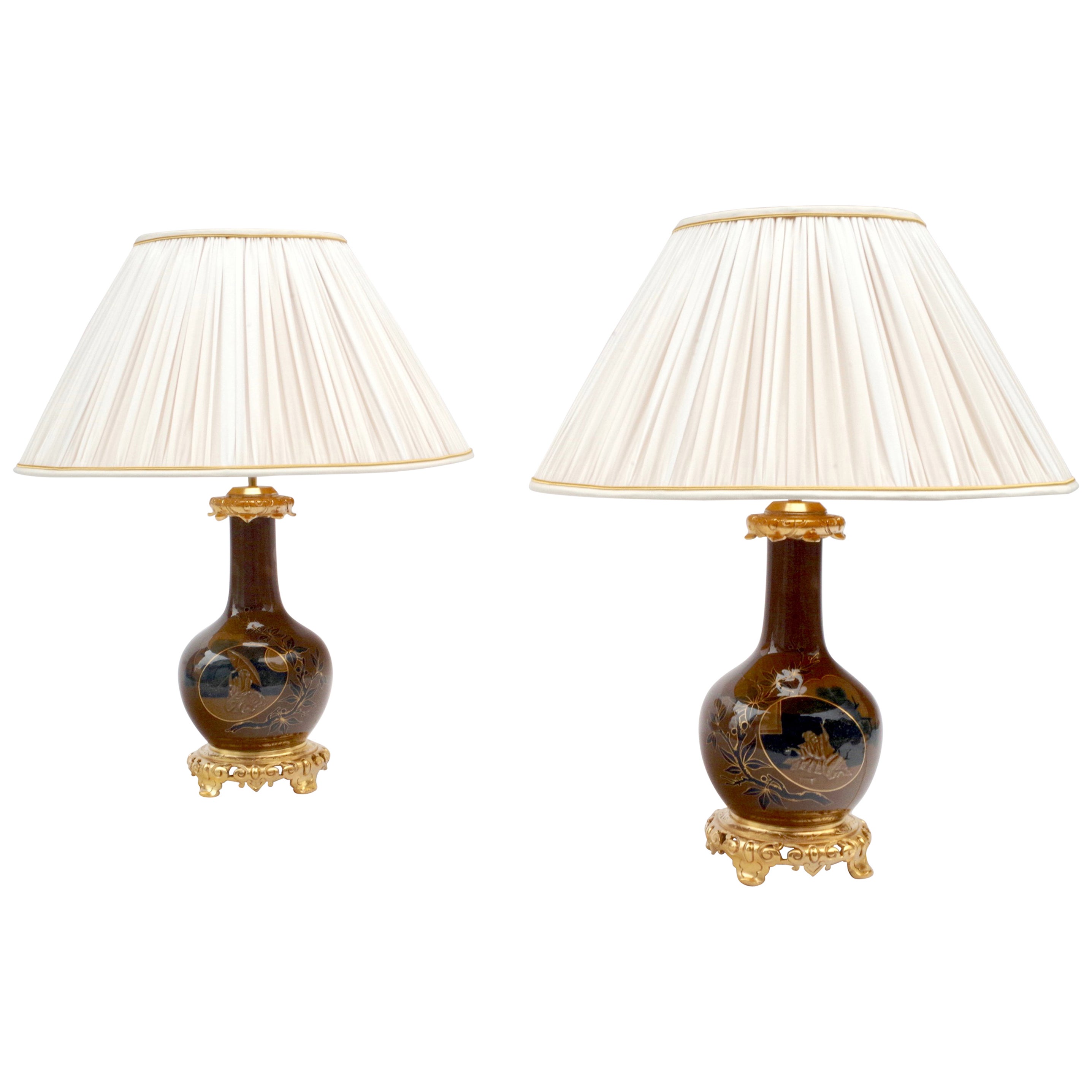Pair of Meissen Style Porcelain Table Lamps at 1stDibs
