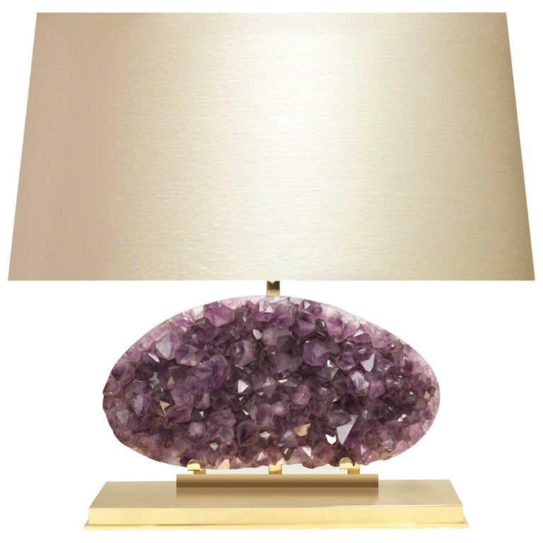 Amethyst Geode Cluster Lamp at 1stDibs | amethyst geode lamp, geode ...