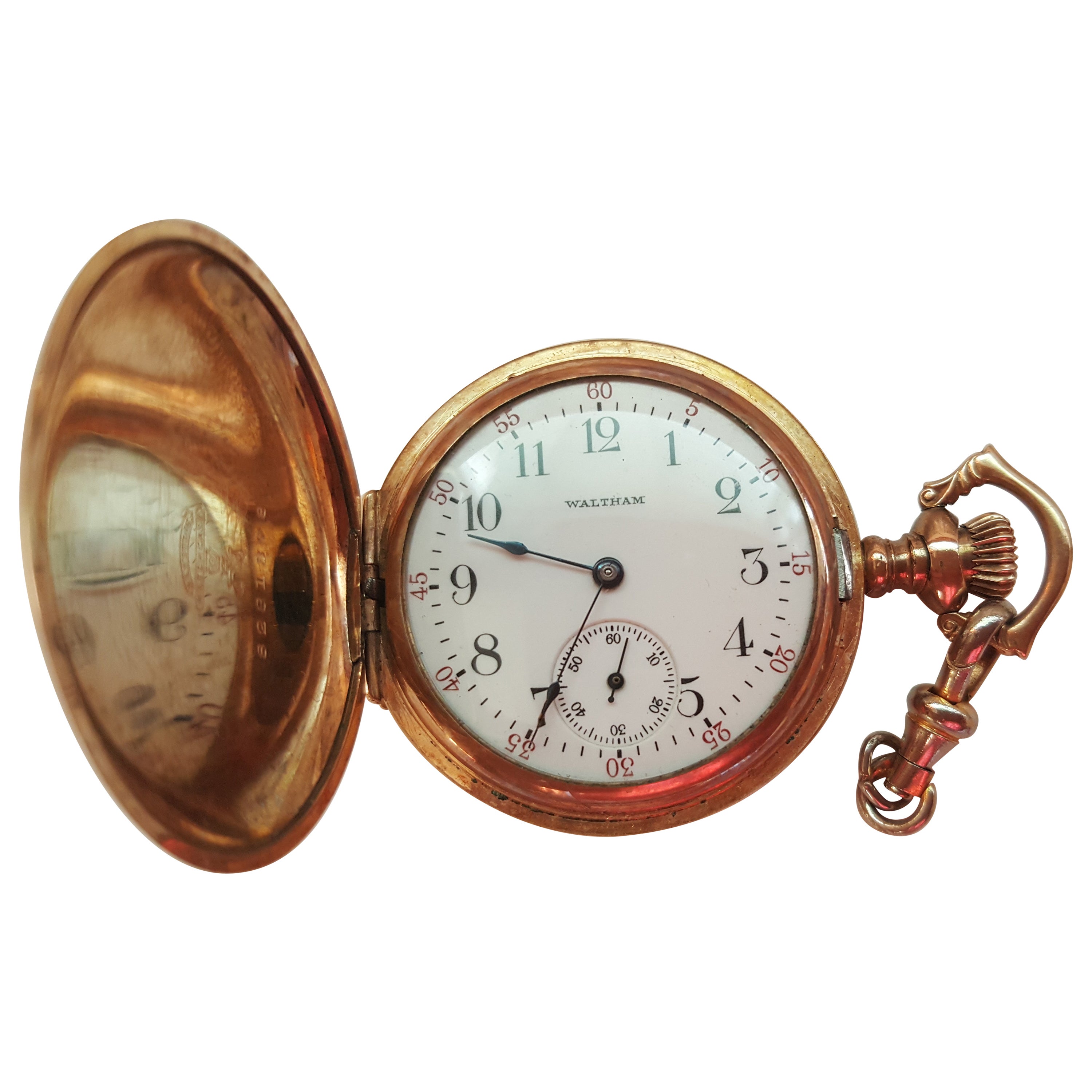 Waltham Wm. Ellery Antique 14K Yellow Gold Full Hunter Pocket Watch 8S ...