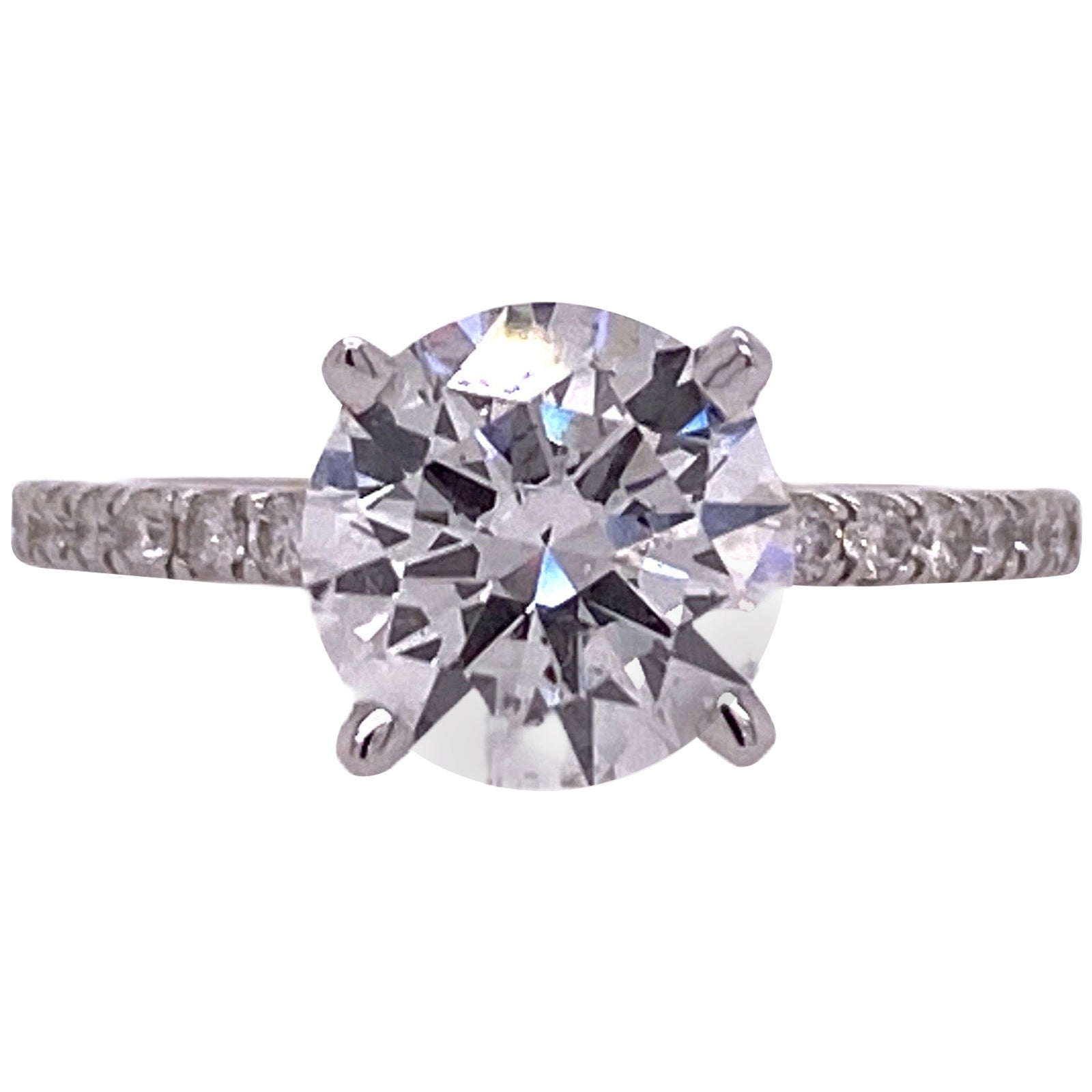 Diamond Bridal Ring with Solitaire 1.05 Carat, Top Wesselton, SI2, 18 ...