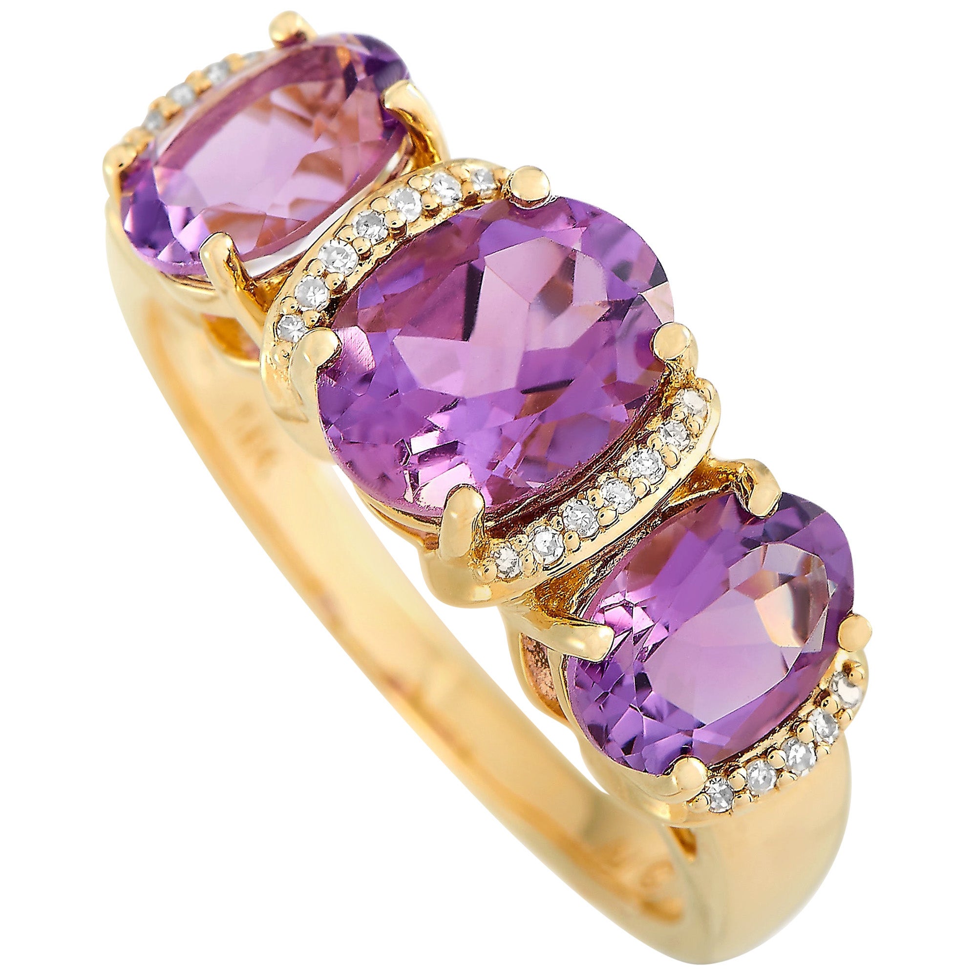 Raphael Leon 0.05 Carat Diamond 14 Karat Gold Band Ring For Sale at 1stDibs