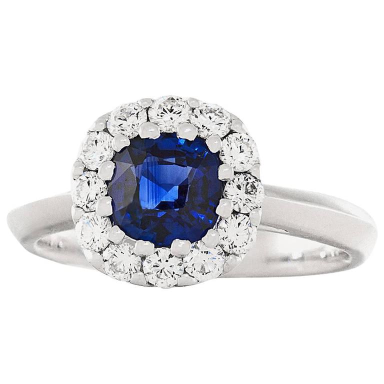 Spark Sapphire Diamond Gold Ring at 1stDibs