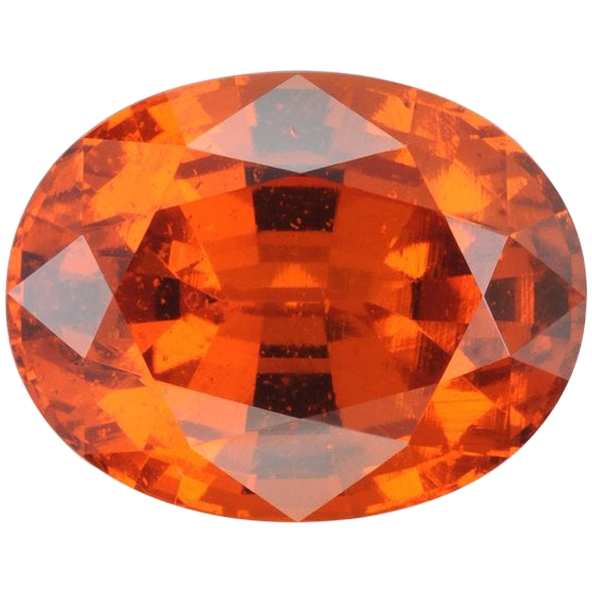 Mandarin Garnet Diamond Platinum Detachable Ring Pendant at 1stDibs
