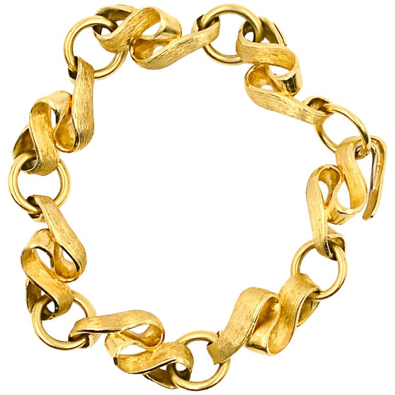 Henry Dunay Gold Sabi Link Bracelet at 1stDibs