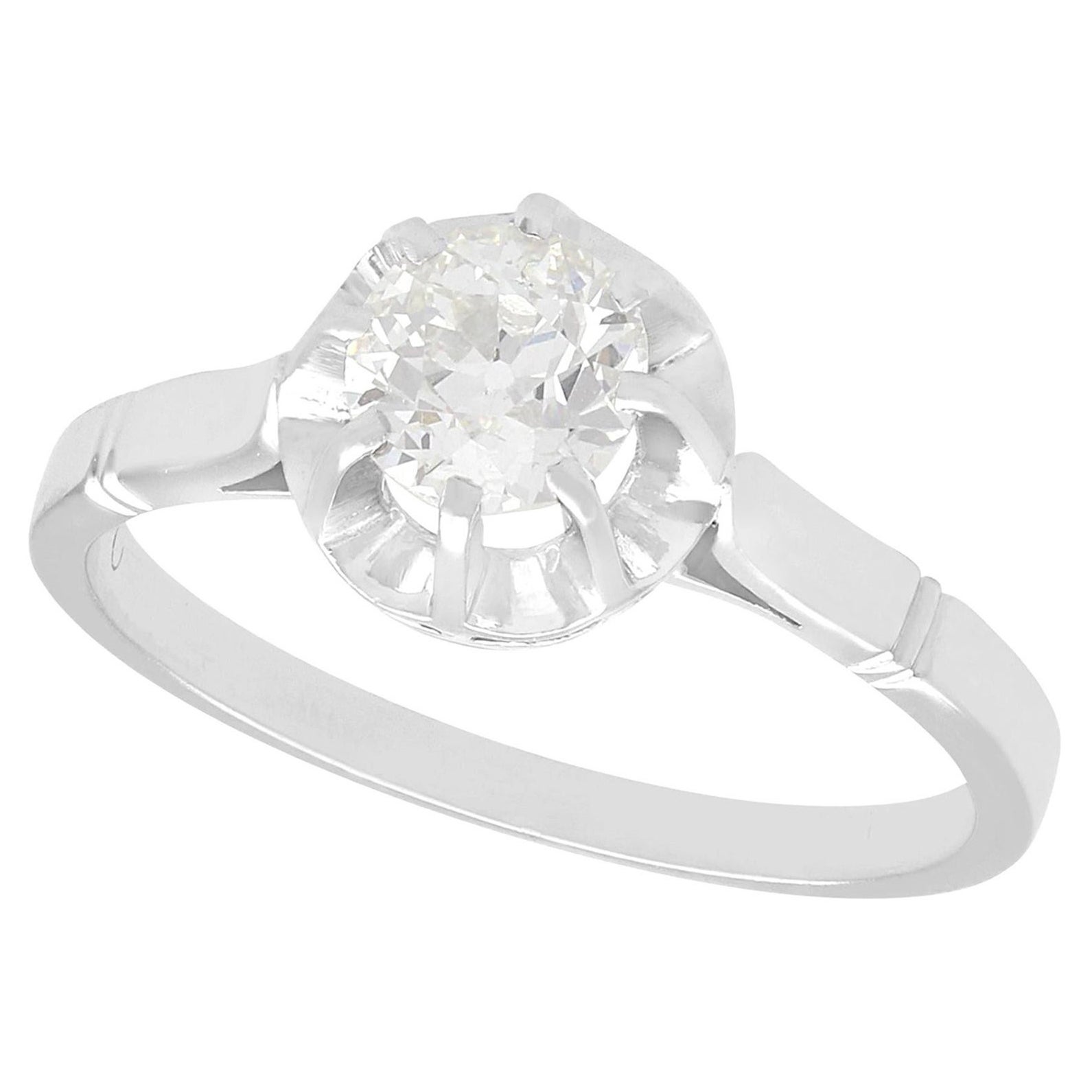 Rare Antique 5.15 Carat Diamond Solitaire Plus Platinum Ring For Sale ...