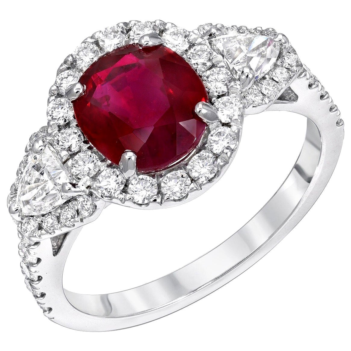 Burma Ruby Ring 3.82 Carats For Sale at 1stDibs