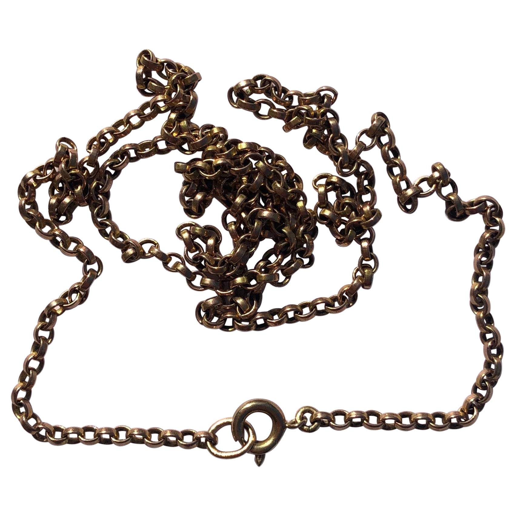 Victorian Russian Gold Handmade Chain 60" at 1stDibs