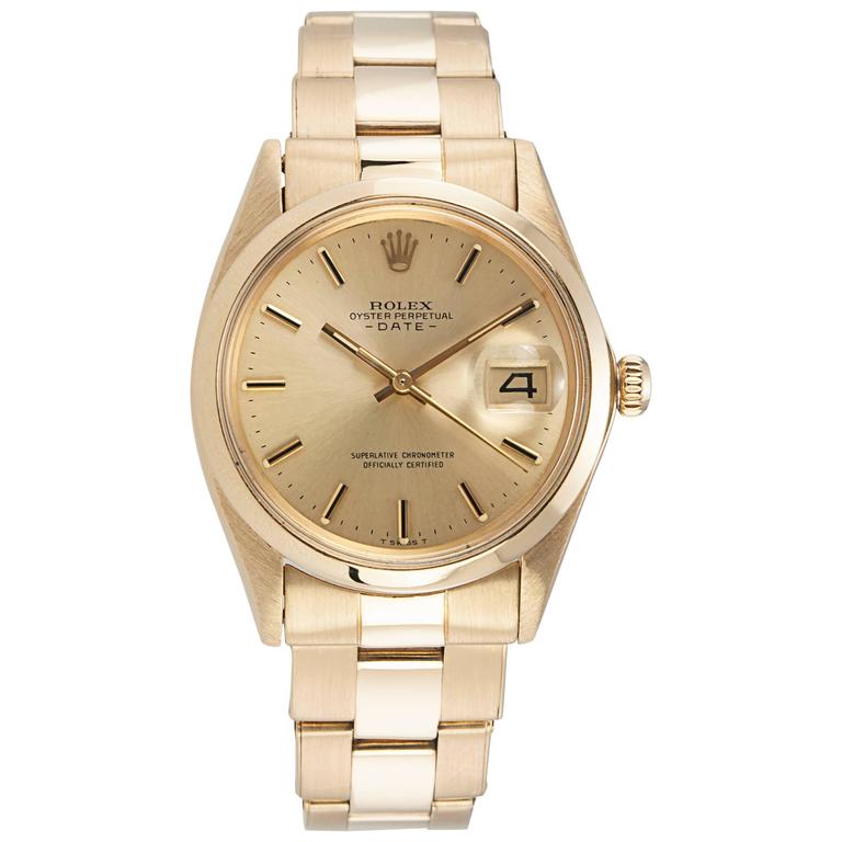 Rolex Yellow Gold Automatic Wristwatch Ref 1500 at 1stDibs
