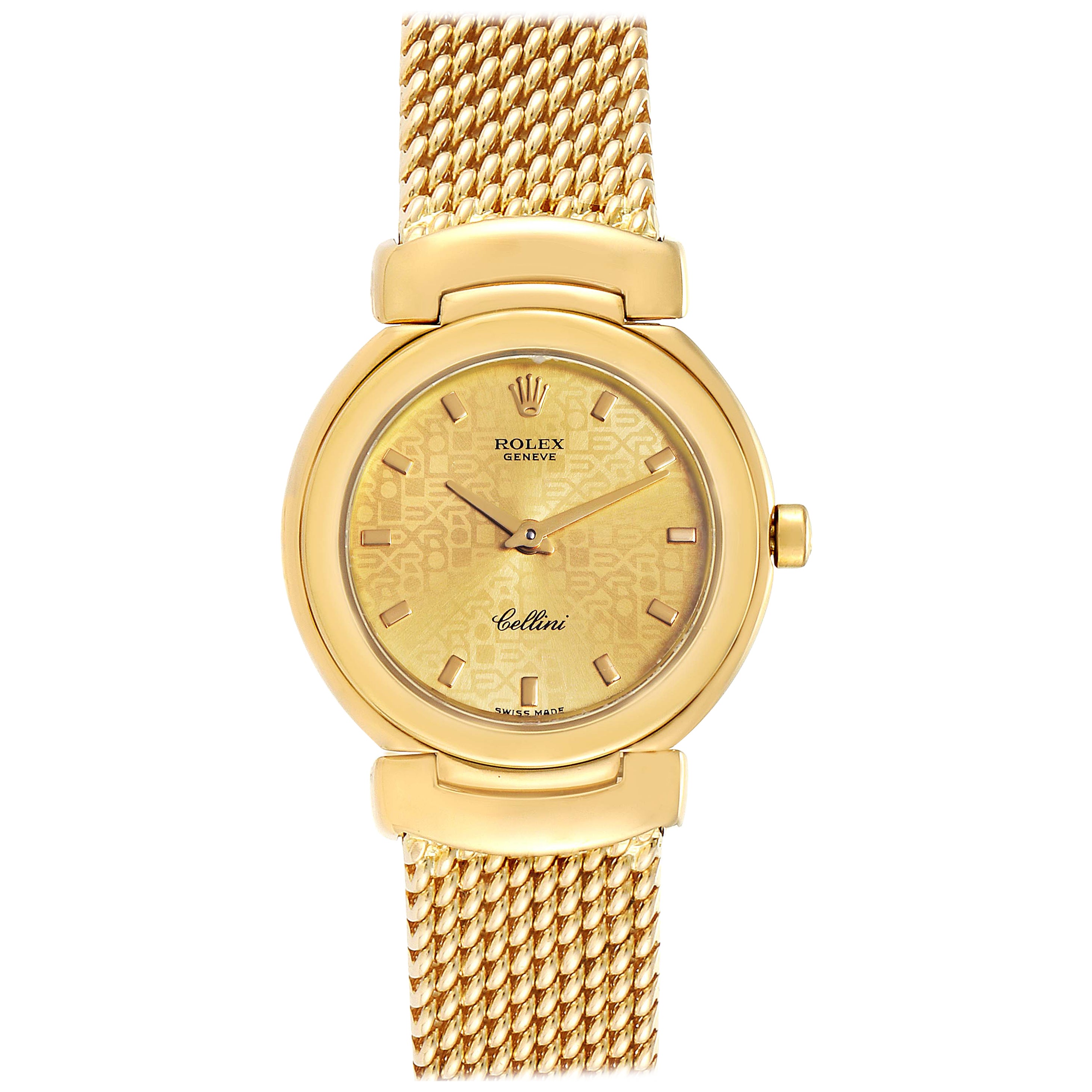 Rolex Cellini 6621 18 Karat Solid Yellow Gold Quartz Leather Ladies ...