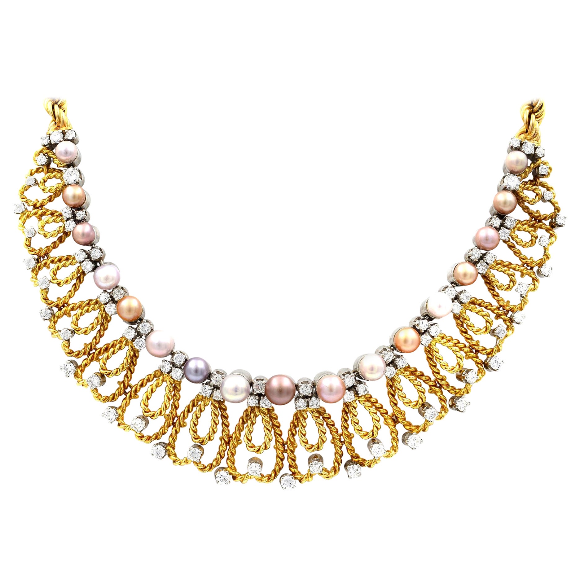 Gubelin Rainbow Necklace in White Gold 18 Karat at 1stDibs
