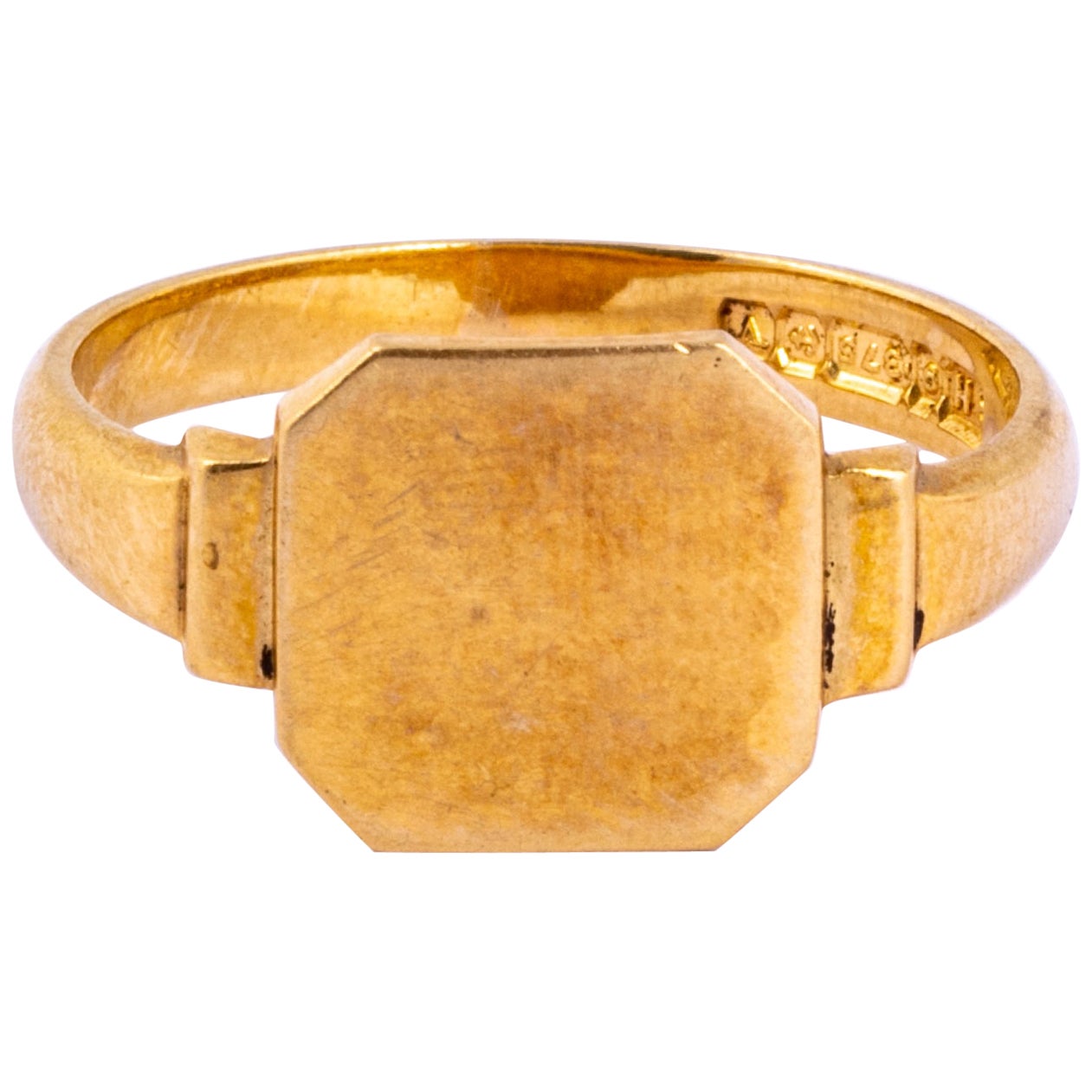 Vintage Gents Signet Ring, Shield Shaped, Hallmarked Chester, 1953 at ...