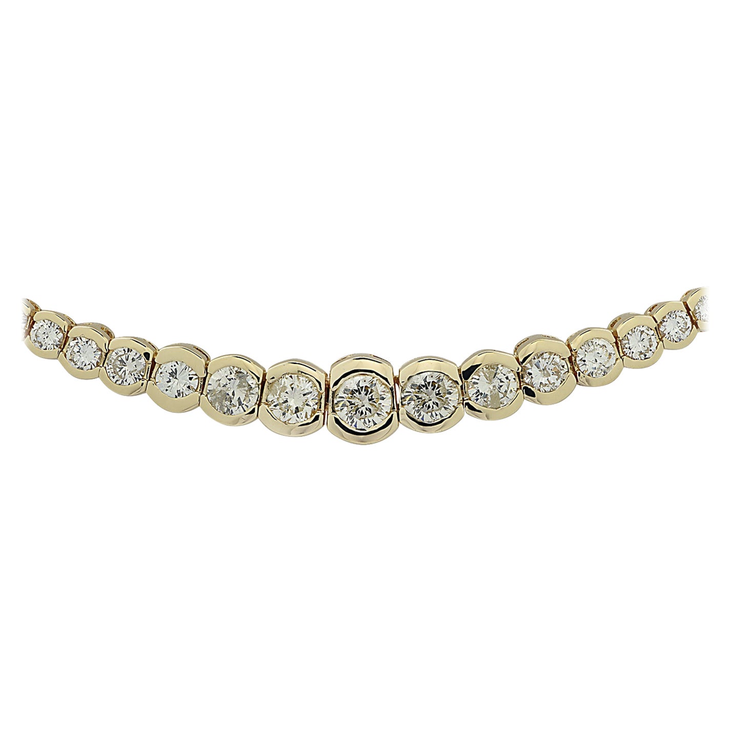12 Carat Diamond Riviere Necklace For Sale at 1stDibs