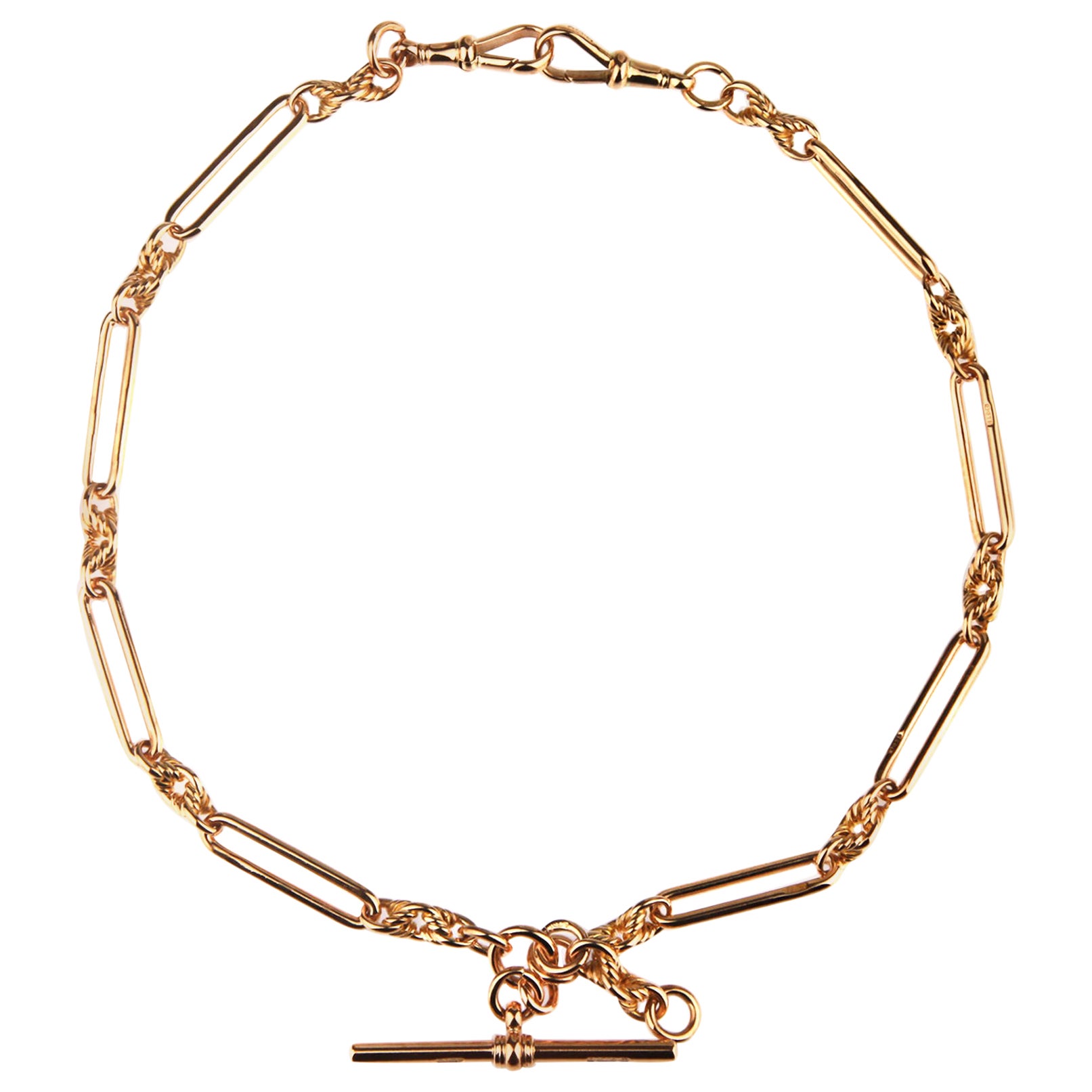 Antique Gold Fancy Double Prince Albert Chain at 1stDibs