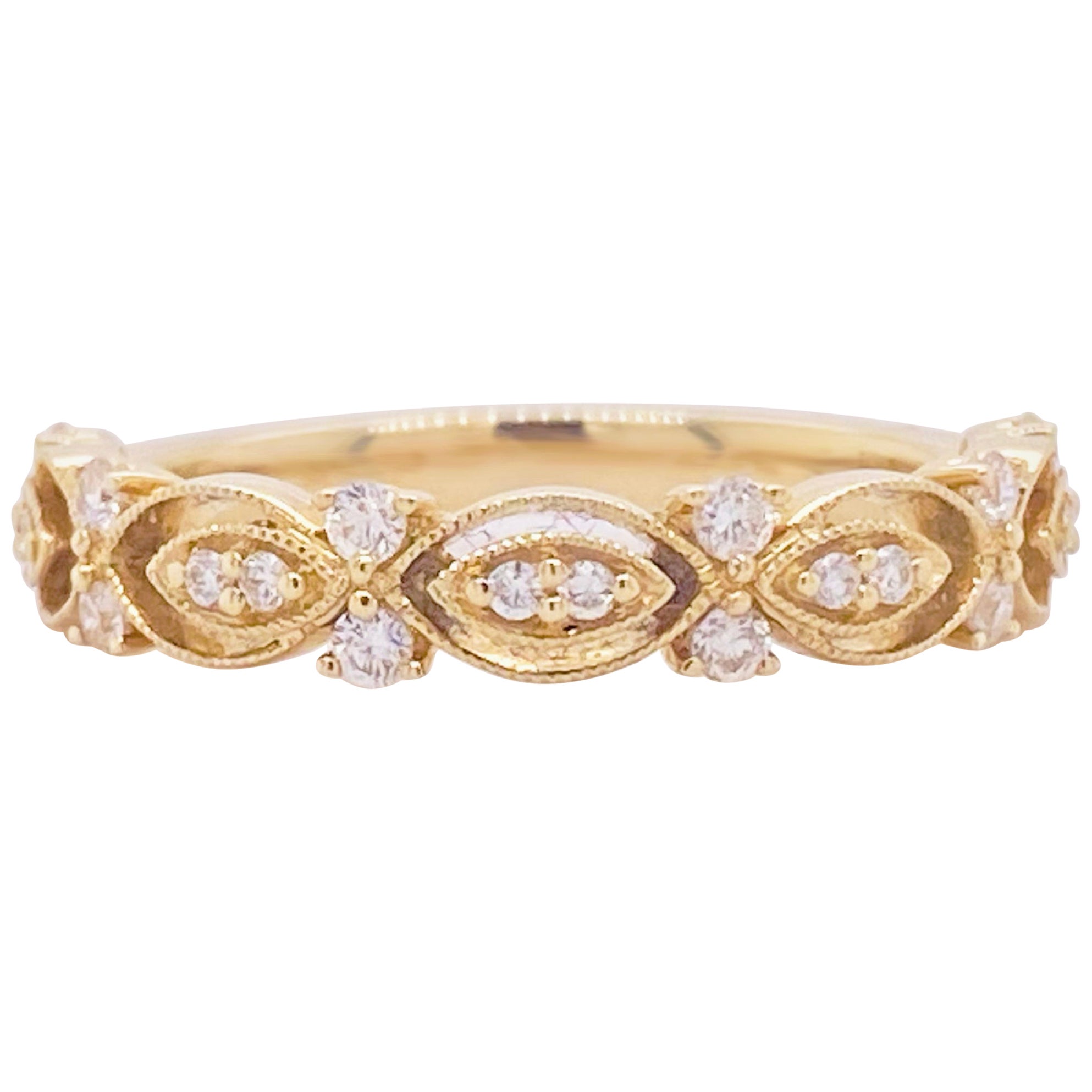Diamond Stacking Ring Braided 14 Karat White Gold Fine Jewelry Wedding ...