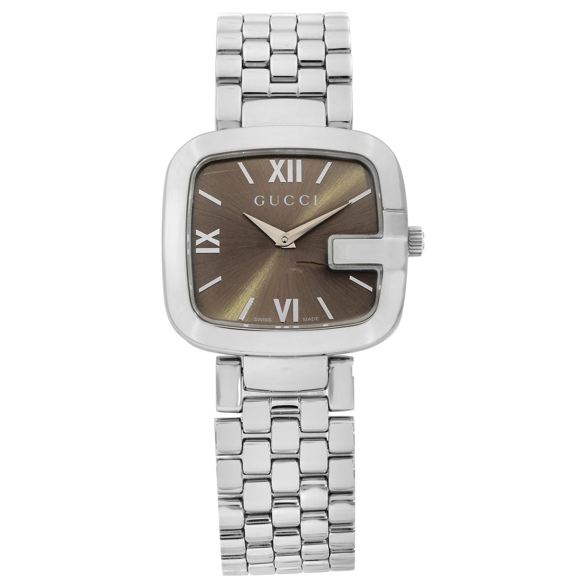 Vintage Gucci Green and Red Stainless Steel Quartz Ladies Watch 5200L ...
