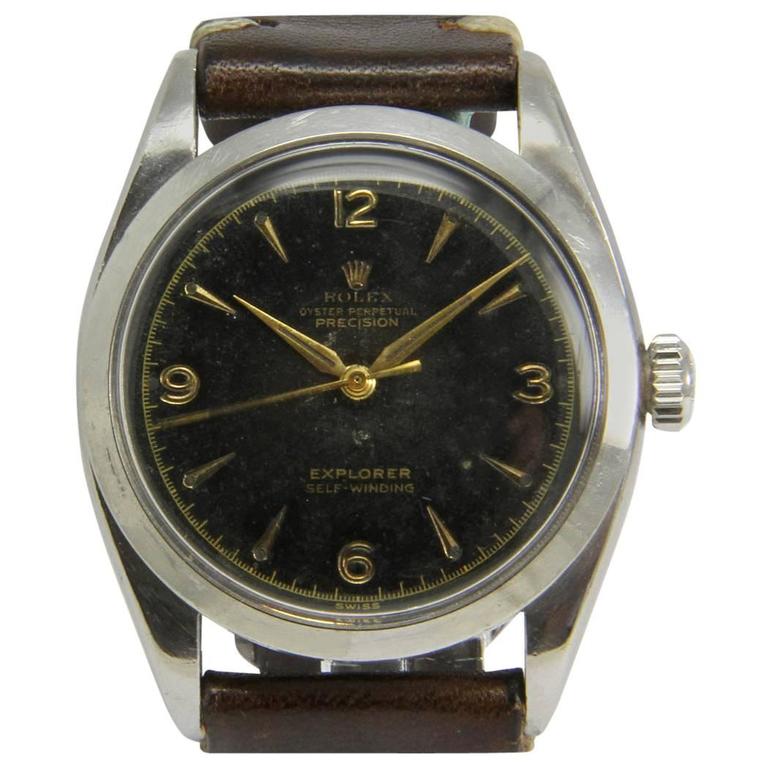 Rolex Explorer Ref. 6298 Sir Edmund Hillary Steel Wrist Watch For Sale ...