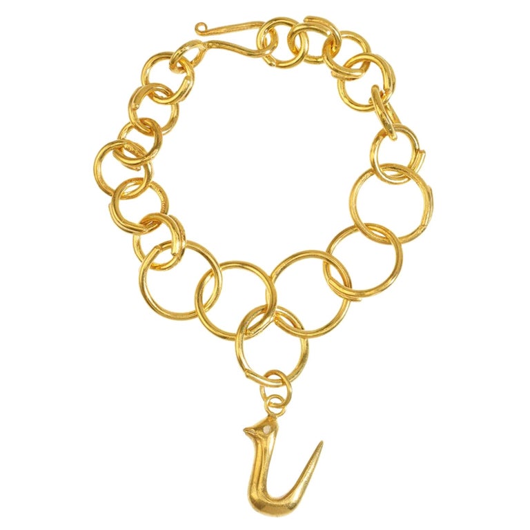 18kt Gold Vermeil PSTM Afghanistan Kuchi Bird Bracelet For Sale at 1stDibs