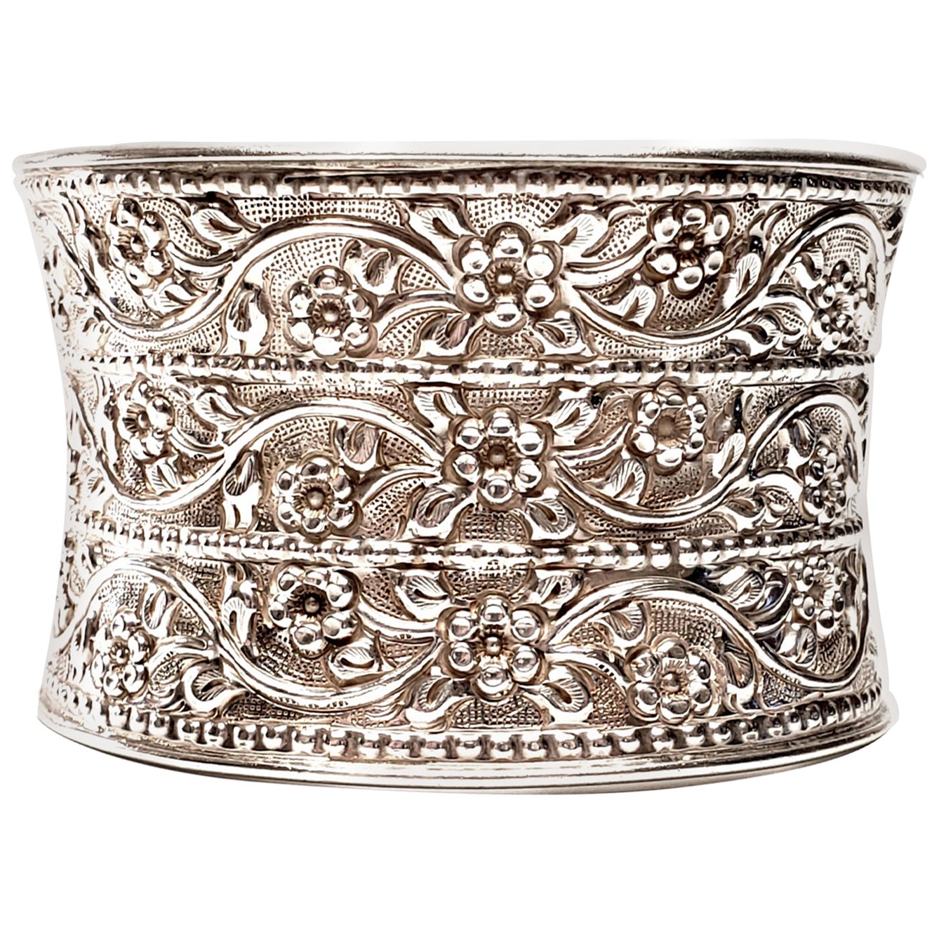 Suarti Bali Sterling Silver Wide Braided Cuff Bracelet at 1stDibs