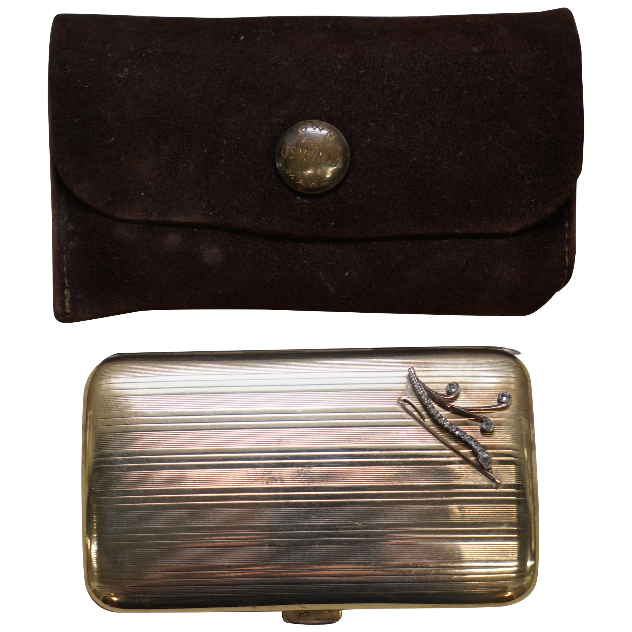 Solid 18 Karat Gold Cigarette Box For Sale at 1stDibs