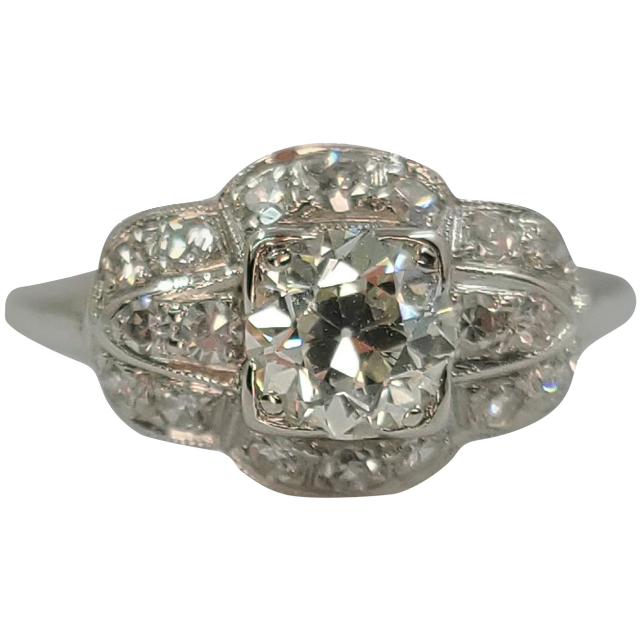 Antique Diamond Engagement Ring at 1stDibs