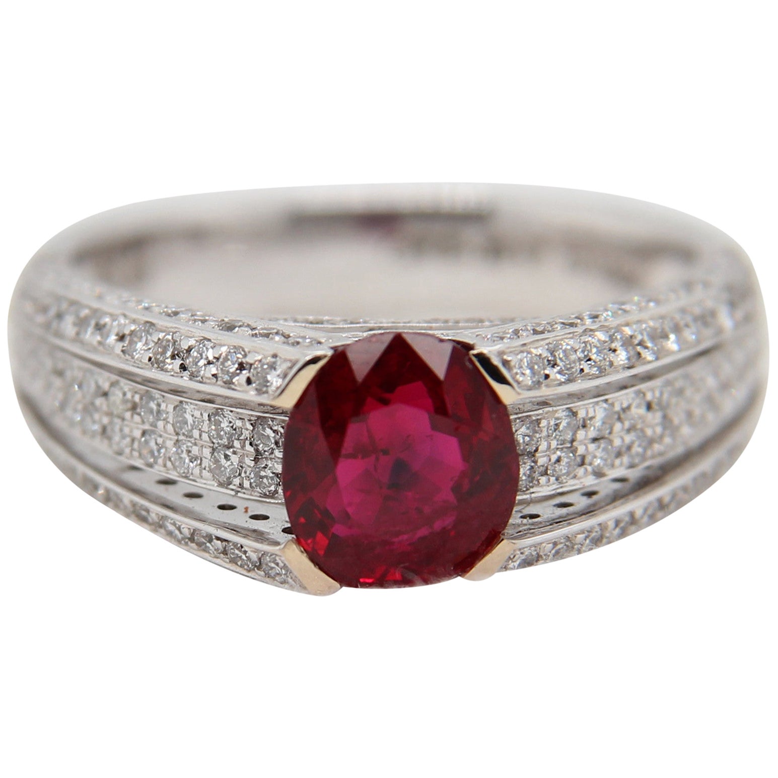 Pigeon Blood No Heat Ruby Ring For Sale at 1stDibs
