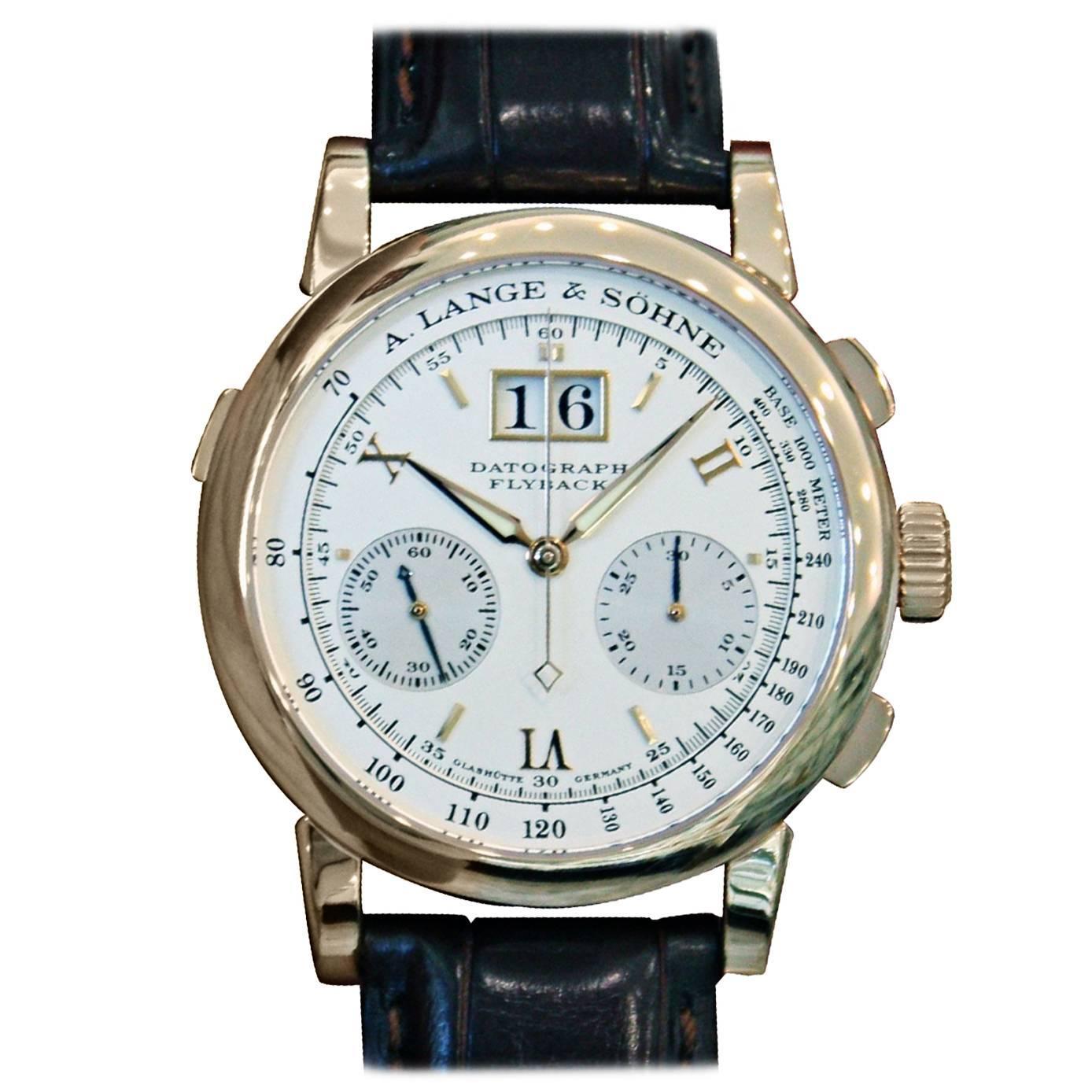 A. Lange and Sohne Rose Gold Datograph Flyback Chronograph Wristwatch ...