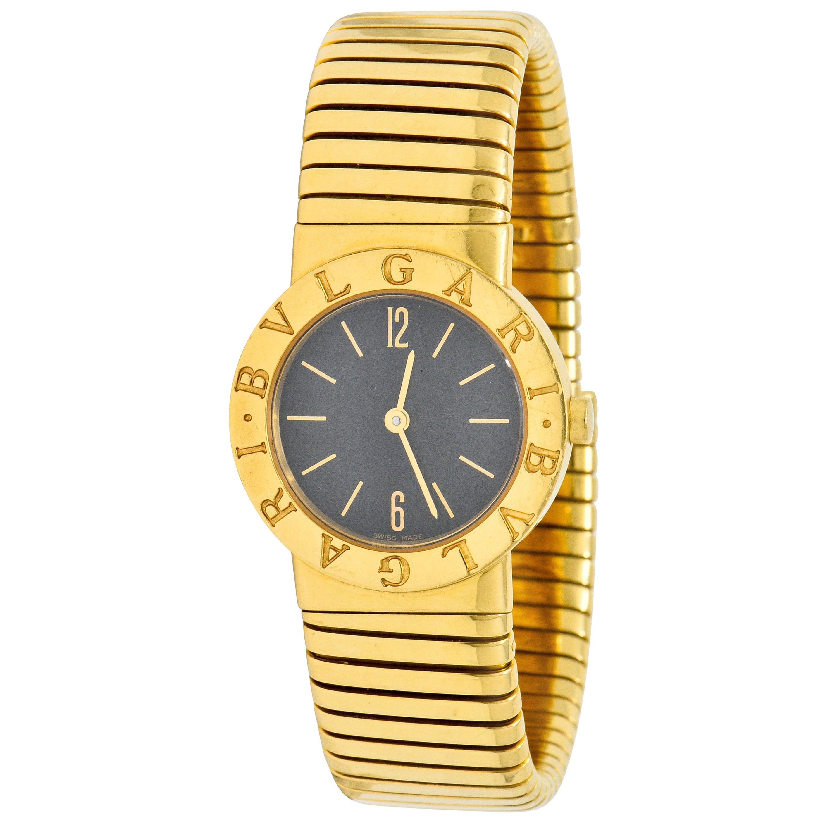 Bulgari Tri-Color 18 Karat Gold Serpenti Tubogas Snake Watch at 1stDibs