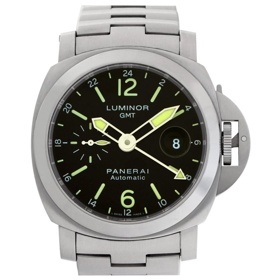 Panerai Firenze 1860 Luminor Stainless Steel Black Dial Watch at 1stDibs