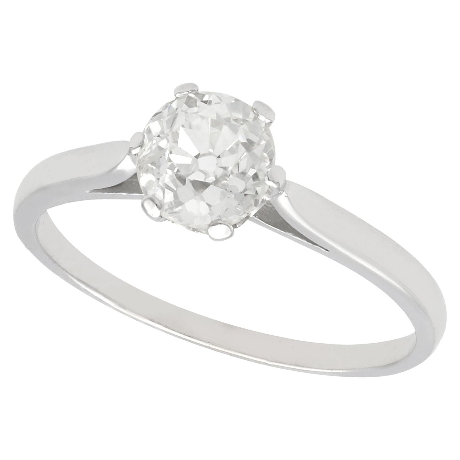 Rare Antique 5.15 Carat Diamond Solitaire Plus Platinum Ring For Sale ...