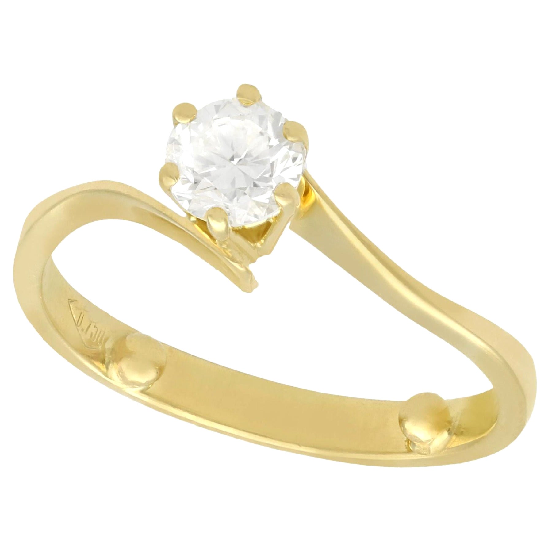 Classic Four-Prong Solitaire Diamond Engagement Ring Yellow Gold For ...
