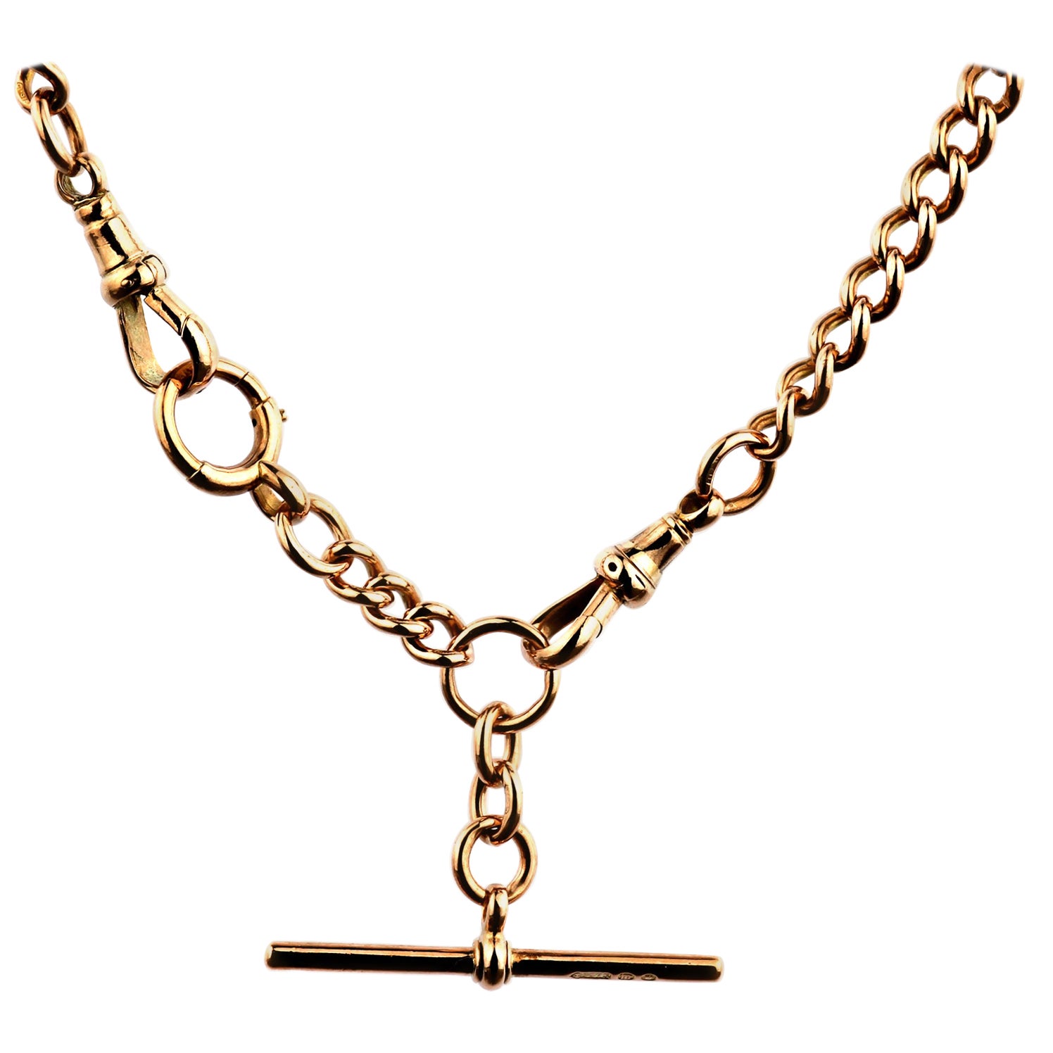 Antique Gold Fancy Double Prince Albert Chain at 1stDibs