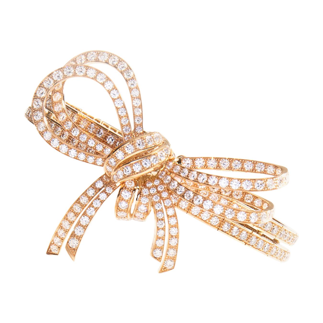 18K Pink Gold Diamond Bracelet For Sale at 1stDibs