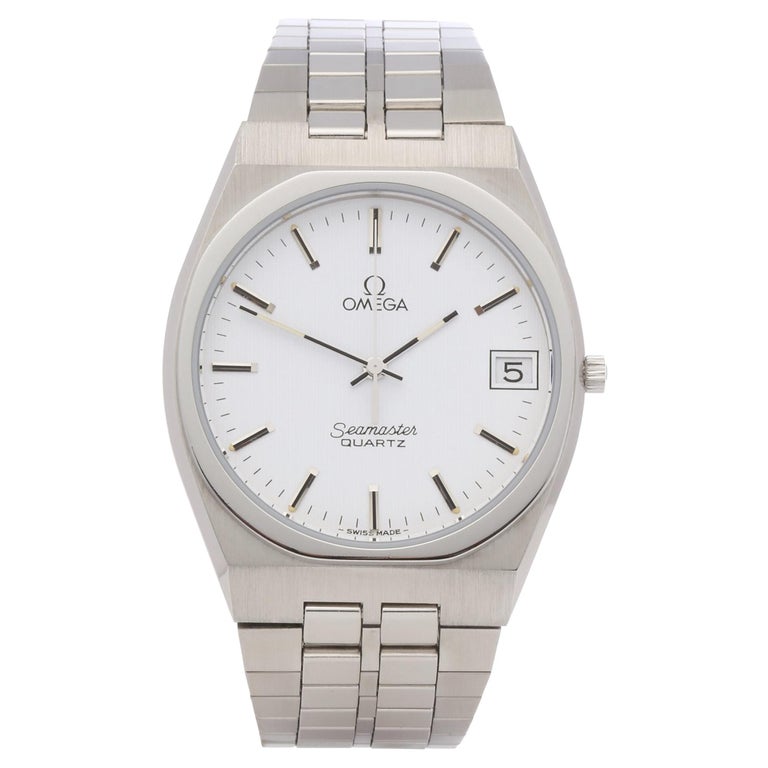 Omega Seamaster Quartz 1342 Men Stainless Steel Watch at 1stDibs