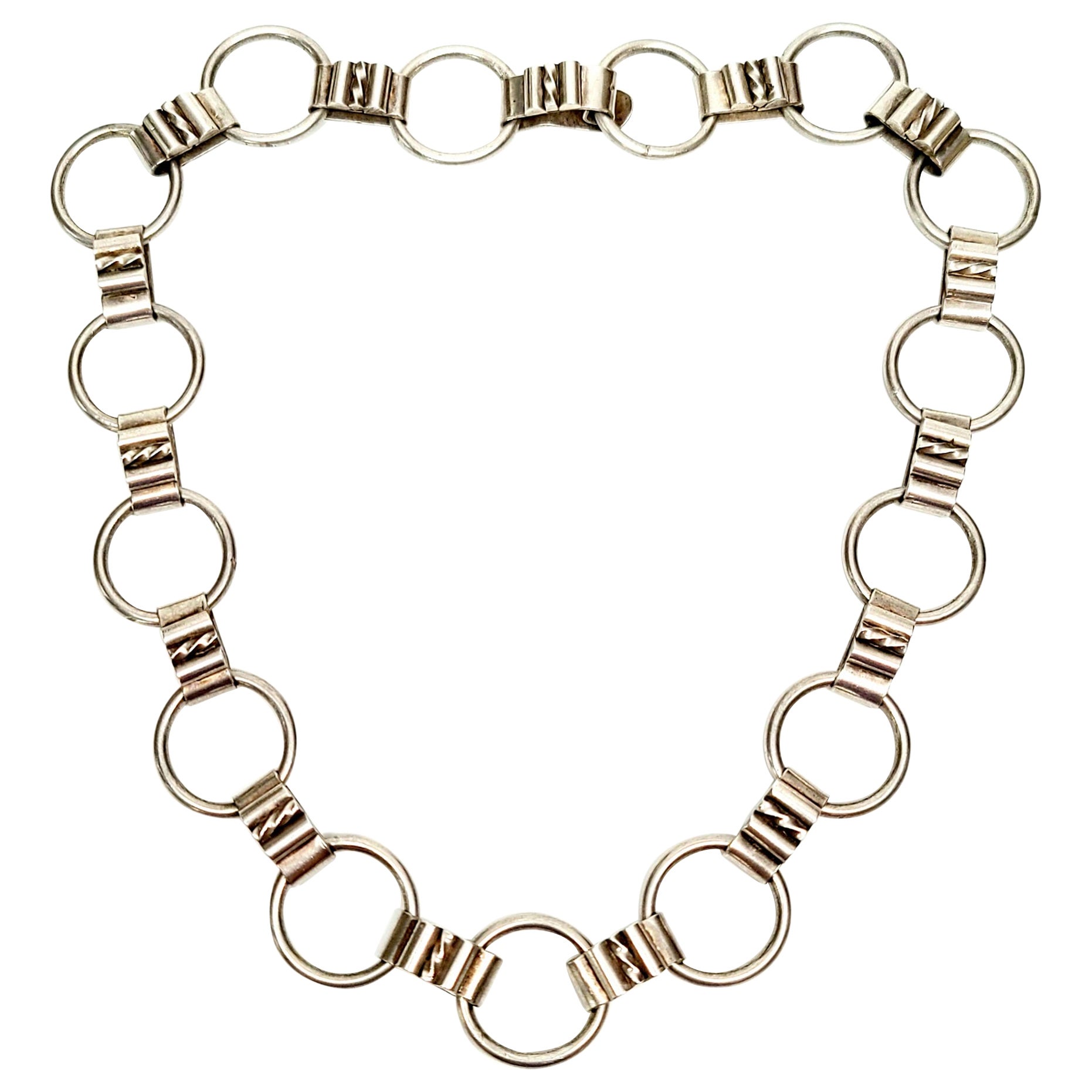 English Sterling Bookchain Necklace For Sale at 1stDibs