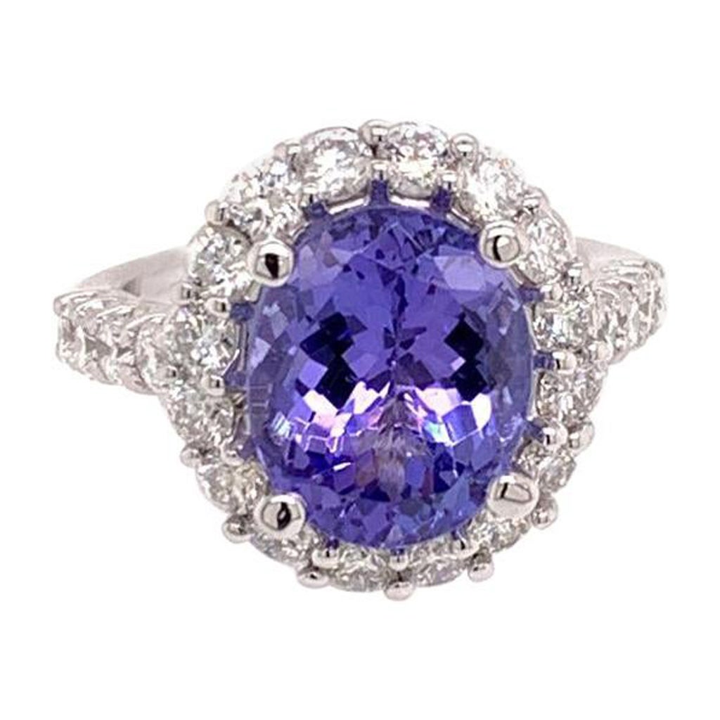 Tanzanite 14k Gold Ring Genuine Tanzanite Ring Certified Tanzanite Ring ...