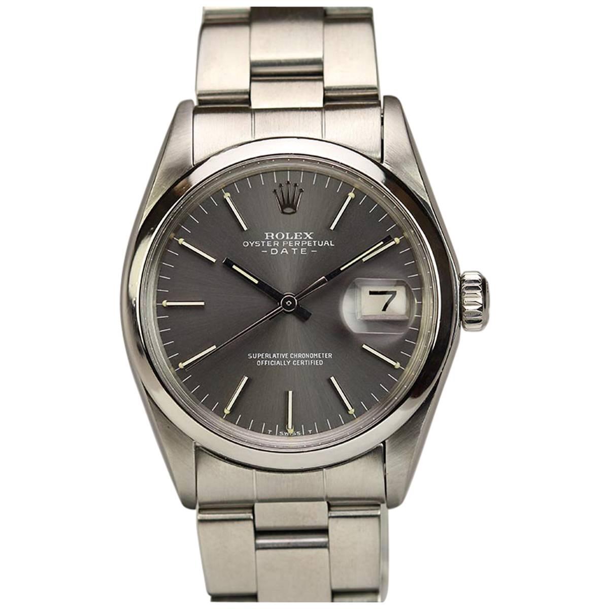 Rolex Stainless Steel Date Automatic Wristwatch Ref 1500 at 1stDibs