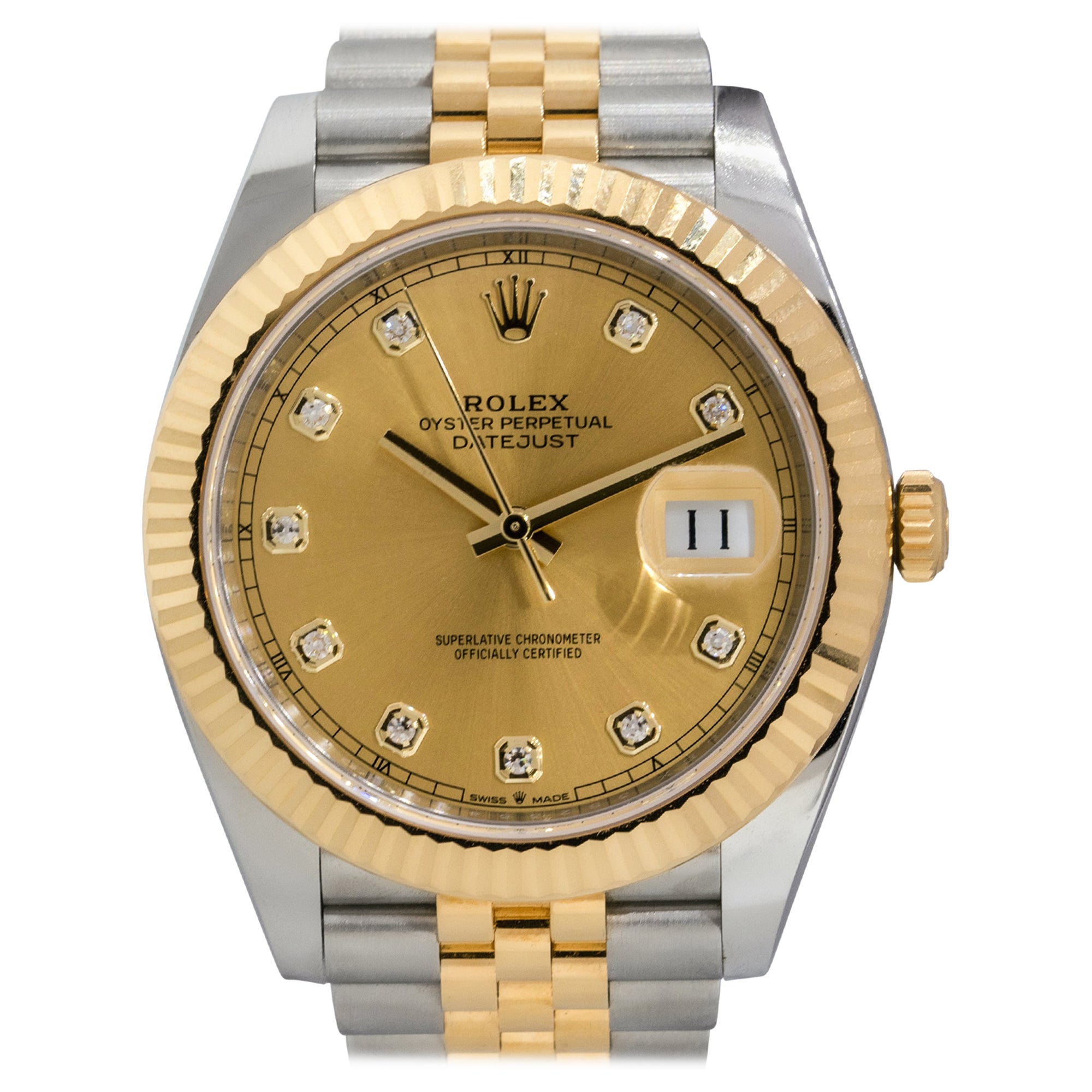 Rolex 2-Tone Datejust Mother of Pearl and Diamonds Automatic Dial 18k ...