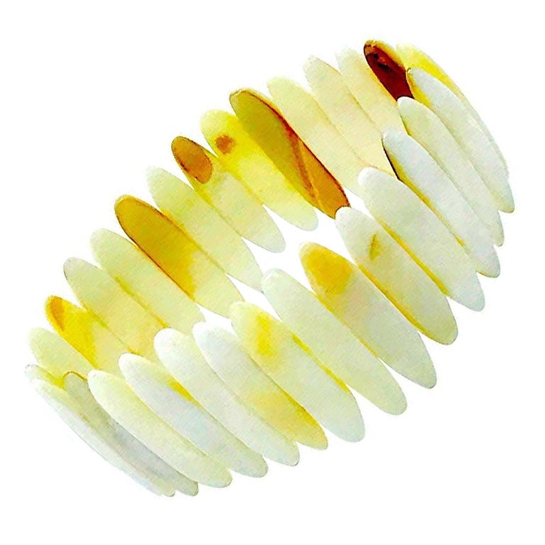 Mother of Pearl Shimmering Expandable Bracelet For Sale at 1stDibs