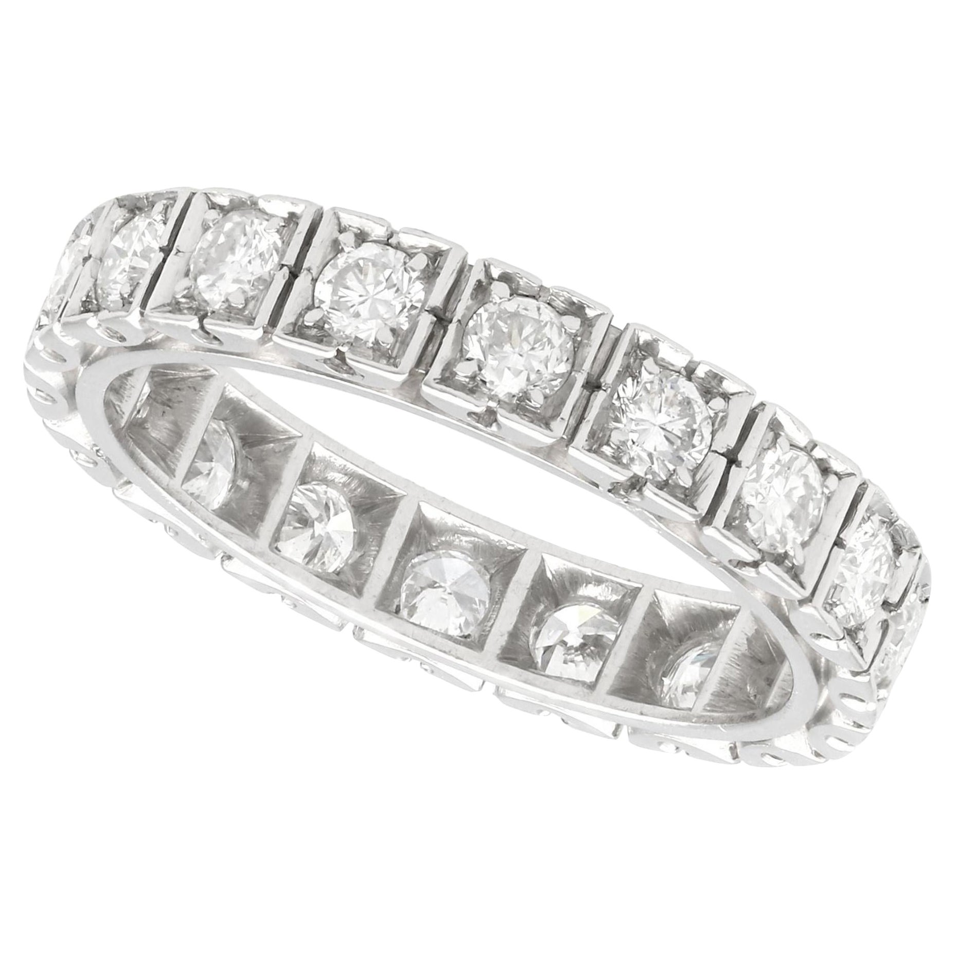 Cartier Diamond White Gold Eternity Ring at 1stDibs