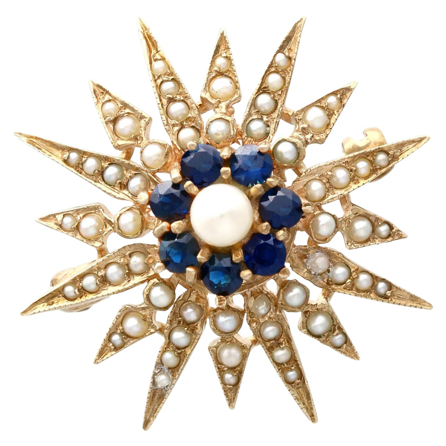 Victorian Diamond Star Brooch For Sale at 1stDibs