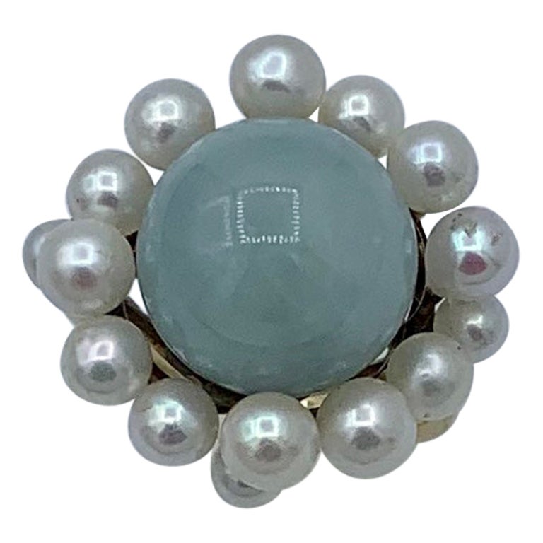 Hawaii, Mings, Jade, Perle, Halo, Ring, 14 Karat Gold im Angebot bei ...