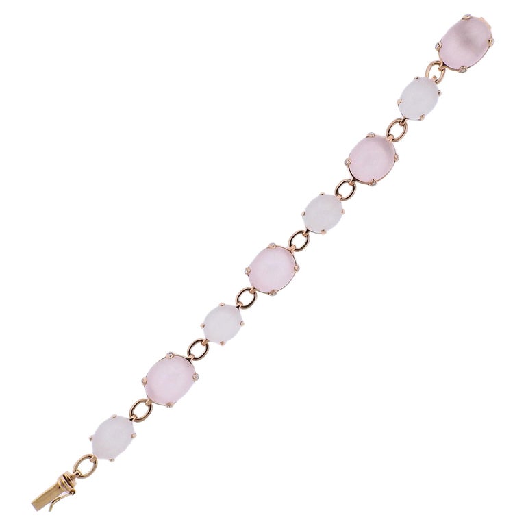 Bucherer Rose Gold Diamond Quartz Bracelet For Sale at 1stDibs