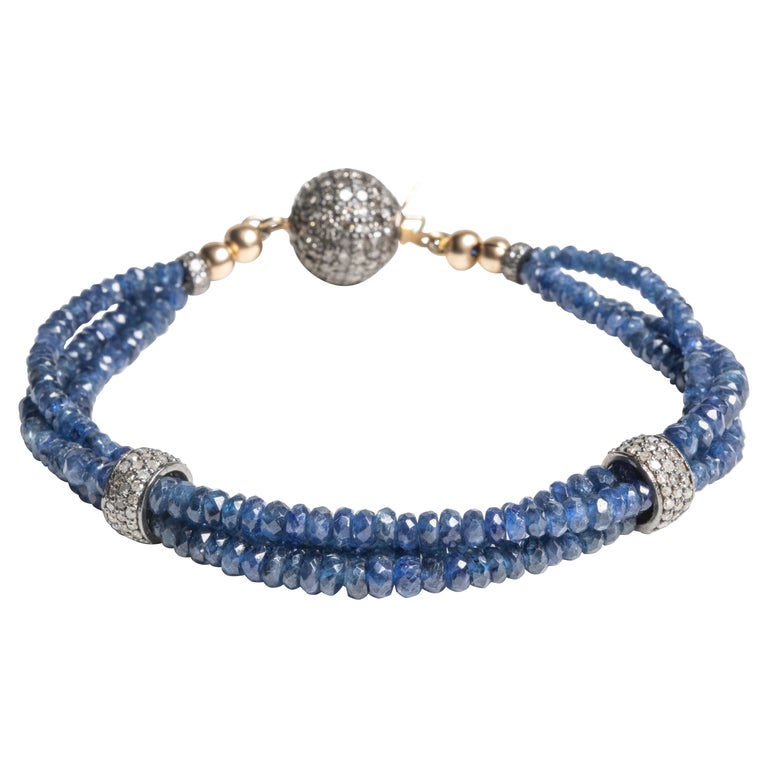 Sapphire and Diamond Bracelet by Deborah Lockhart Phillips For Sale at ...