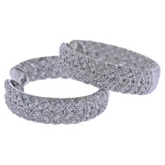 Yellow Gold Inside Out Diamond Hoop Earrings at 1stDibs