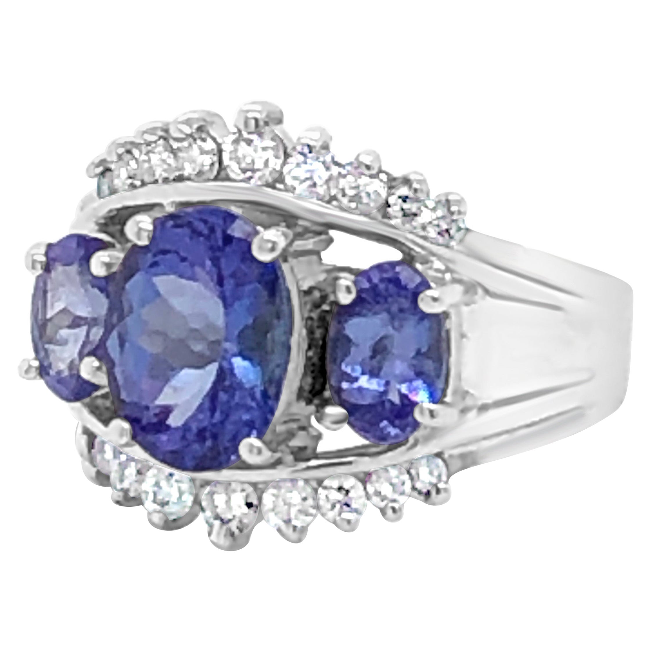 LeVian 14K White Gold Blue Topaz Round Black Diamond Beautiful Fancy ...