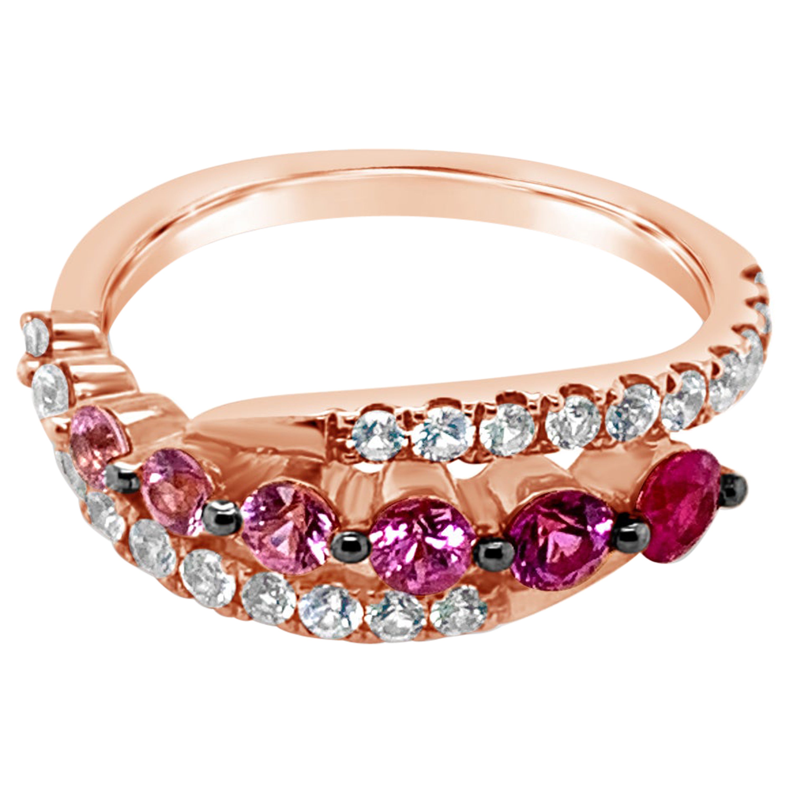 14K Strawberry Gold Ruby Ring For Sale at 1stDibs