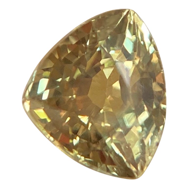 Fine Yellow Untreated Sapphire Australian 1.02ct Triangle Cut Gem For ...